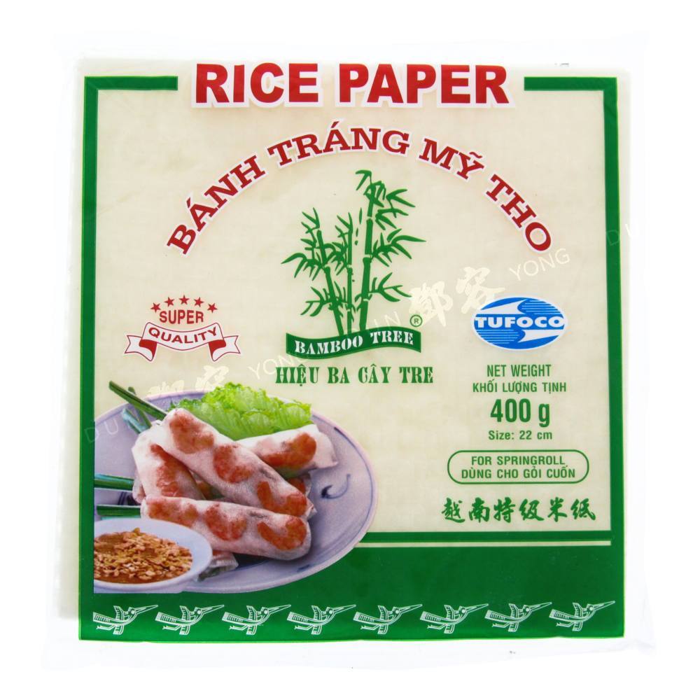 Rice Paper Banh Tran Square 22cm (Bamboo Tree) 400g – Dun Yong Webshop