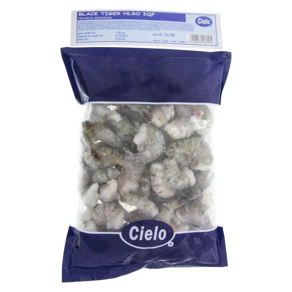 Tiger Shrimps IQF HLSO 21-25 (Cielo) 1kg – Dun Yong Webshop
