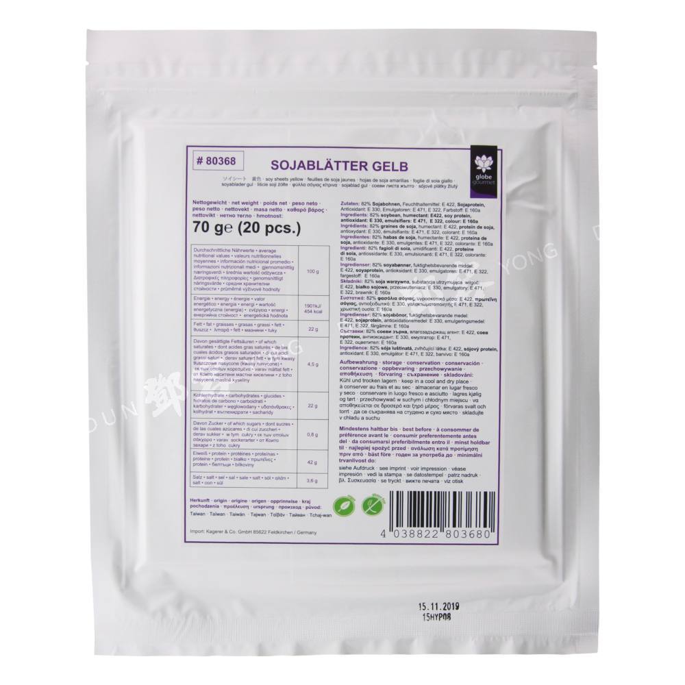 Soy Sheets Yellow (GG) 70g – Dun Yong Webshop