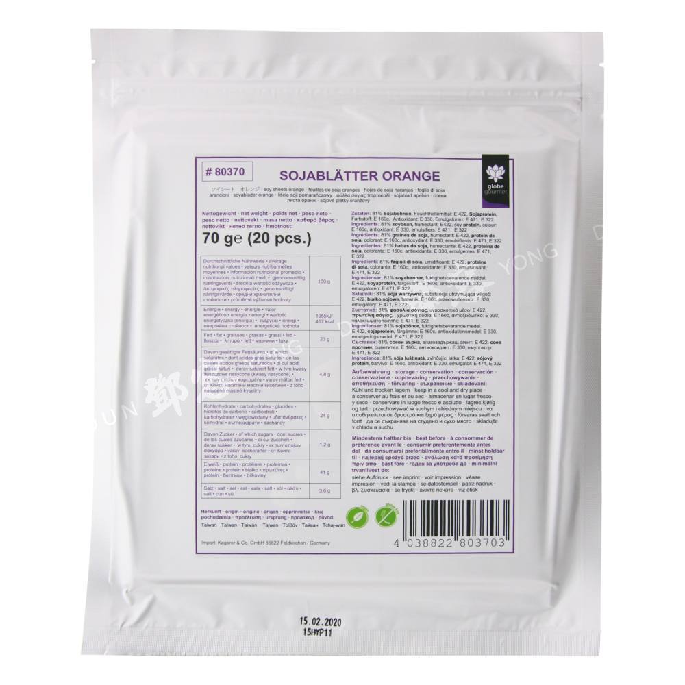Soy Sheets Orange (GG) 70g – Dun Yong Webshop