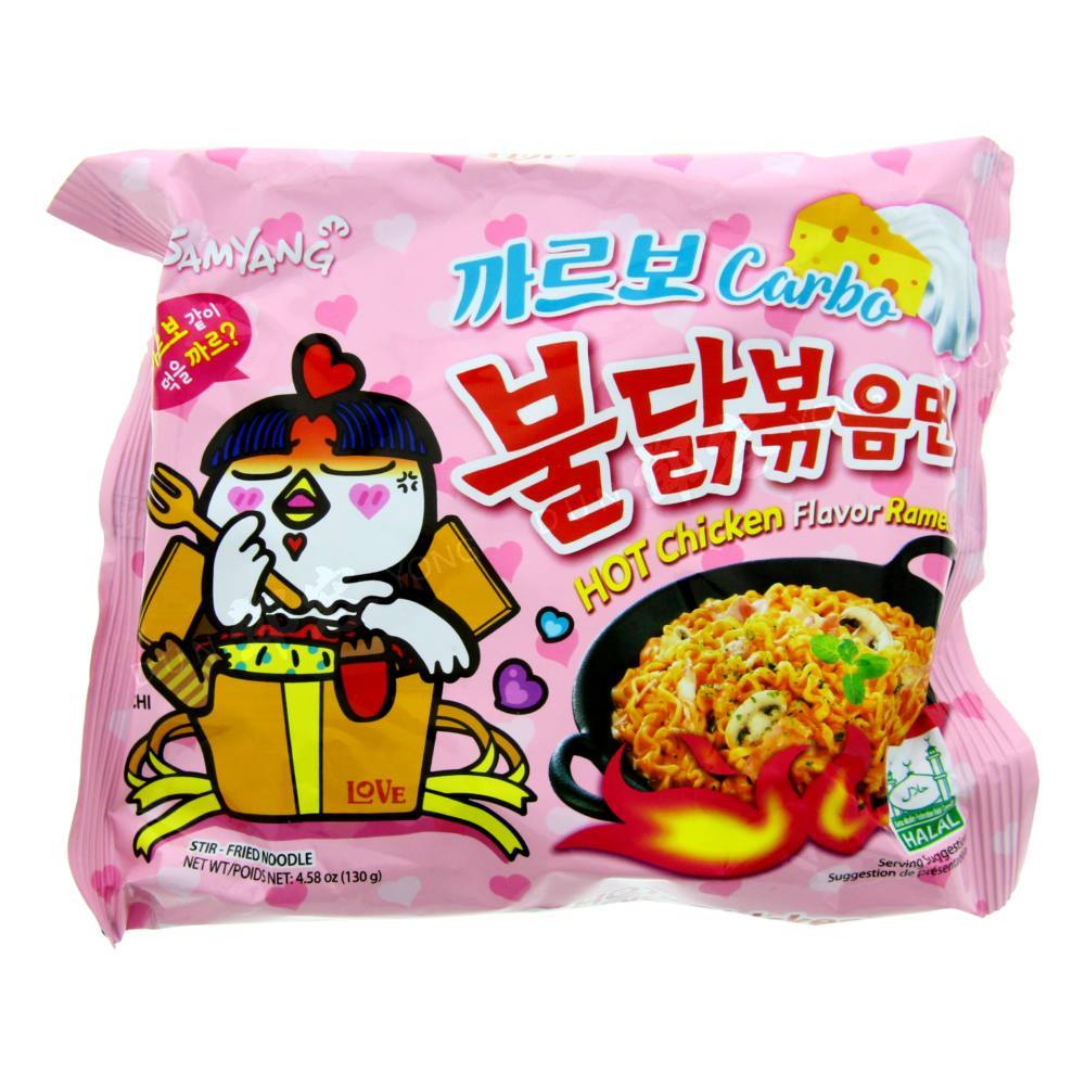 Hot Chicken Carbonara Ramyun (Samyang) 140g – Dun Yong Webshop