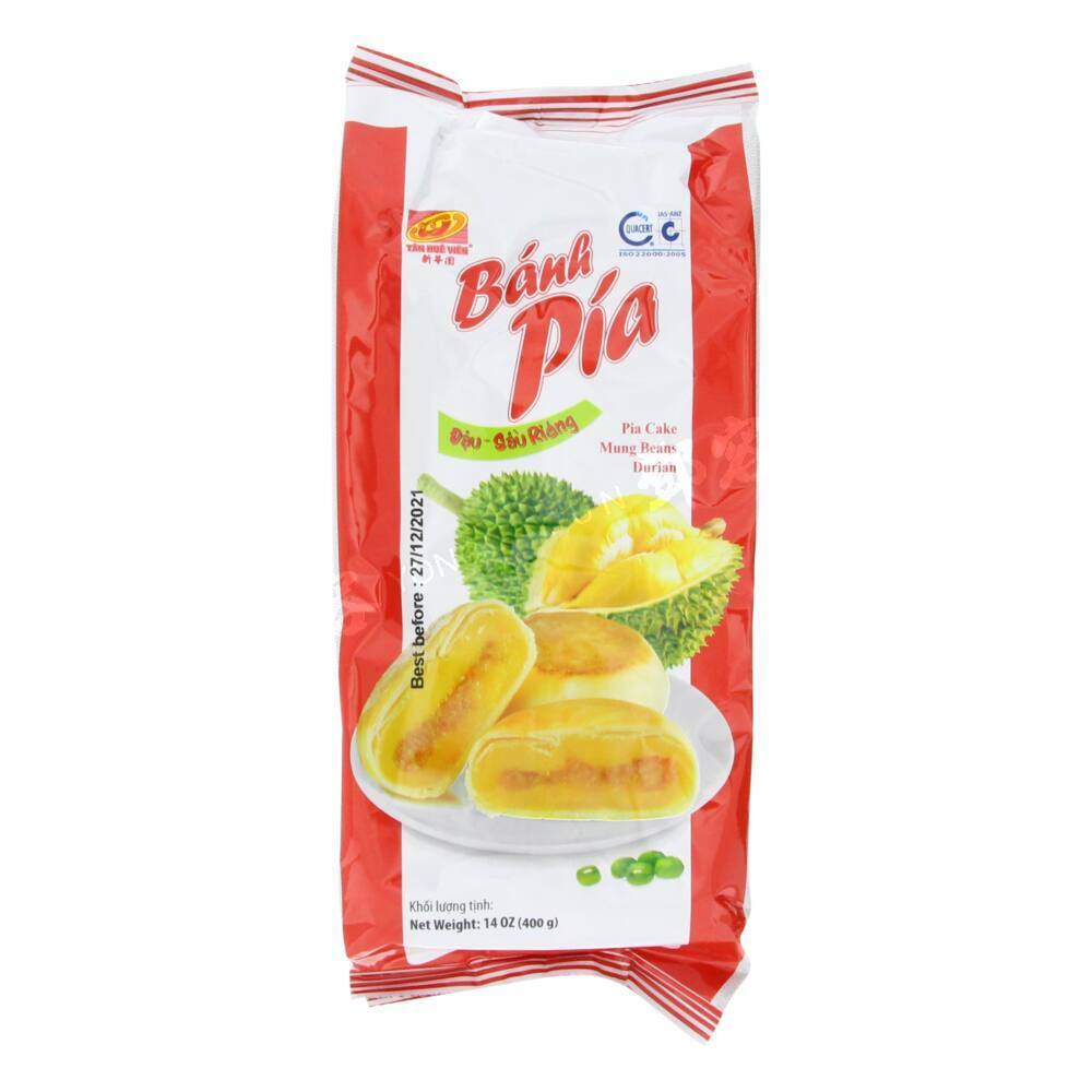 Mung Bean Durian Cake 4pcs (Tan Hue Vien) 400g – Dun Yong Webshop